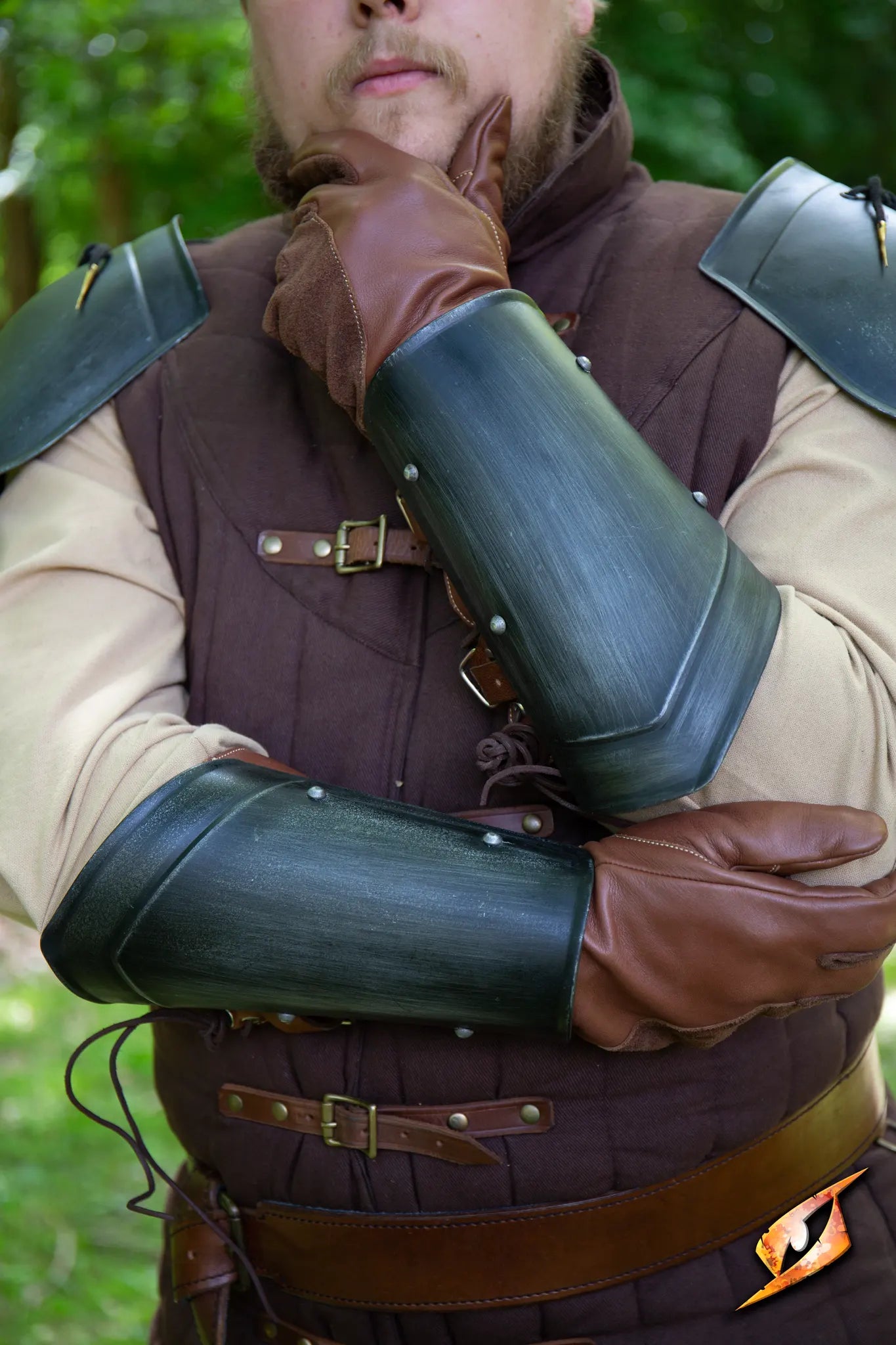 Scout Arm Guards - Mild Steel LARP Armour | Epic Armoury