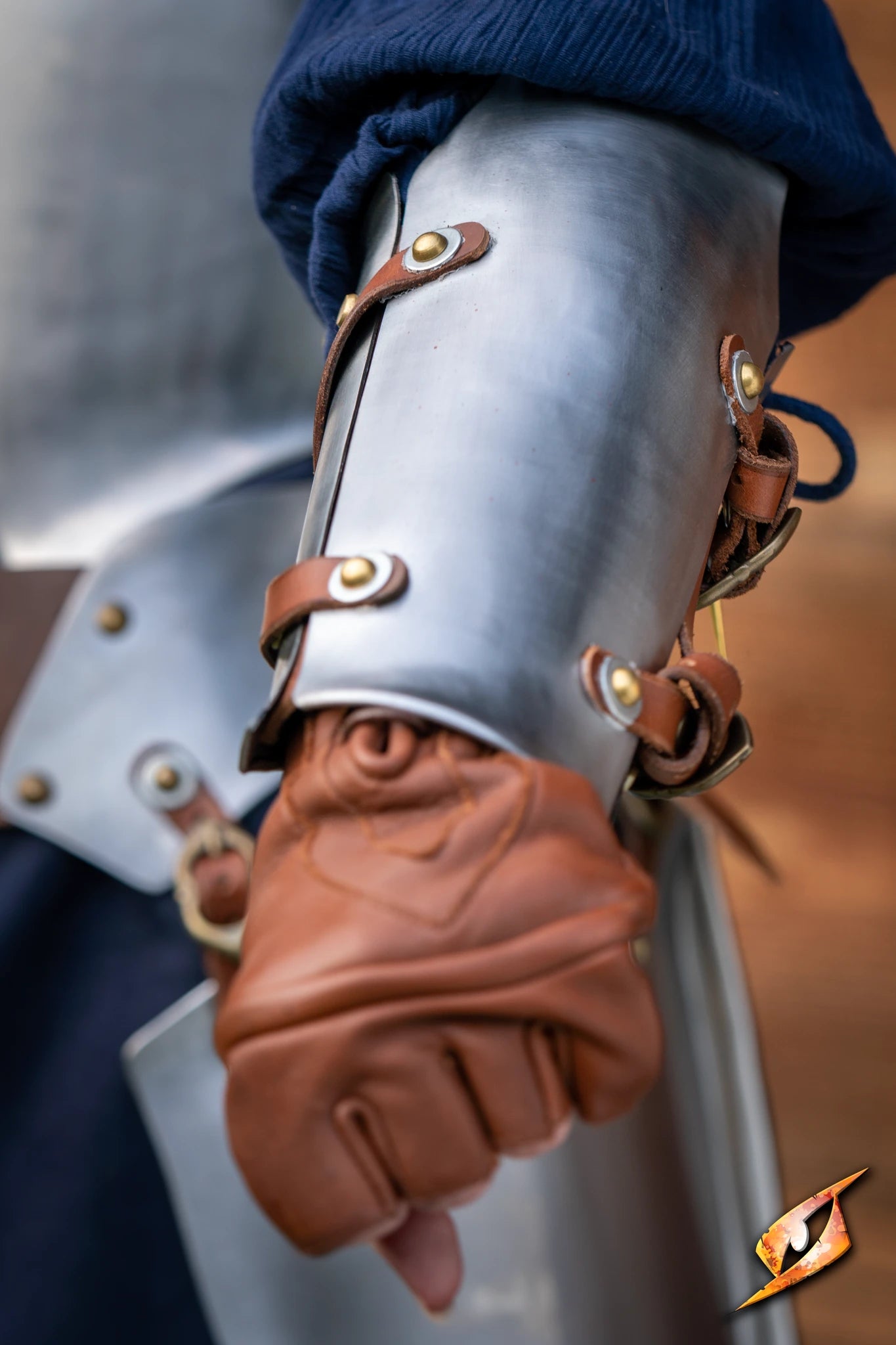 Renegade Vambraces - Steel & Leather LARP Armour | Epic Armoury